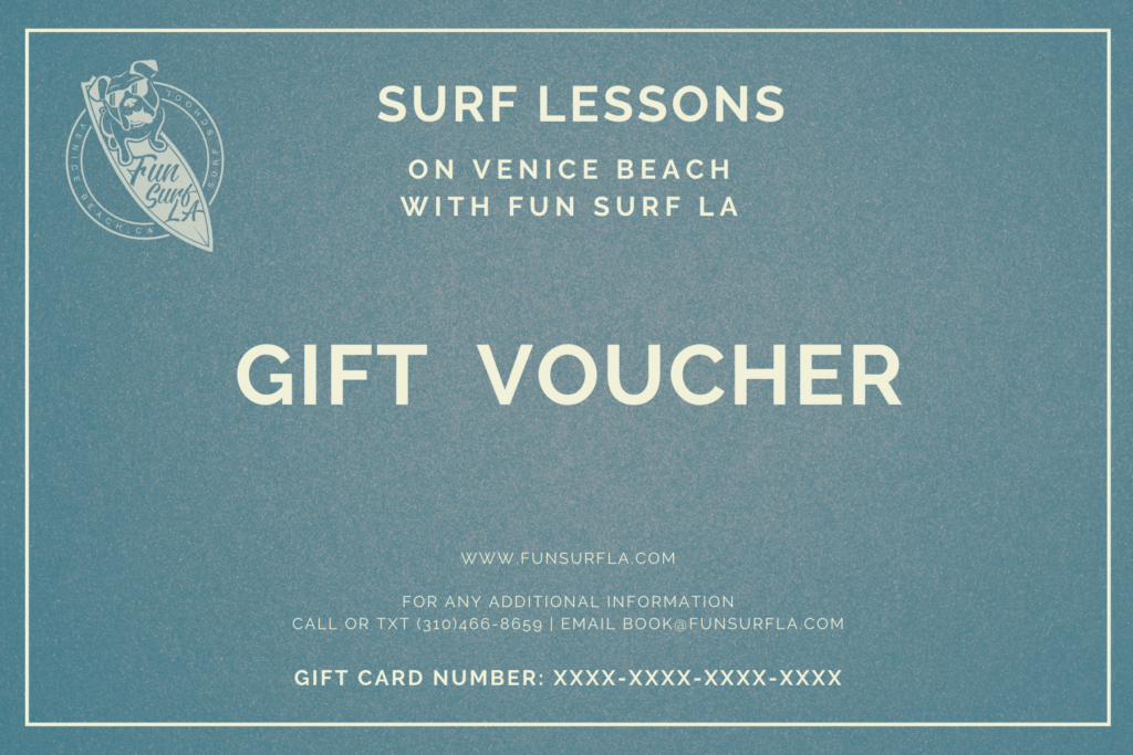 Surf Lesson Gift Cards and Gift Certificates - FUN SURF LA